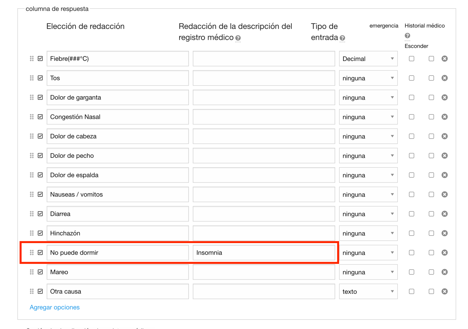 Crear un texto de preguntas y respuestas. - メルプWEB問診